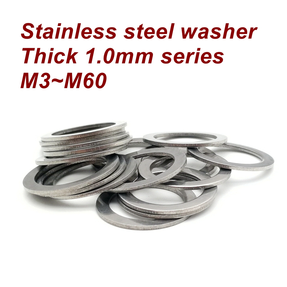 DIN988 Thick 1.0mm series M3~M60 Stainless Steel Shim Ultra Thin Flat Washer precision Gasket ...