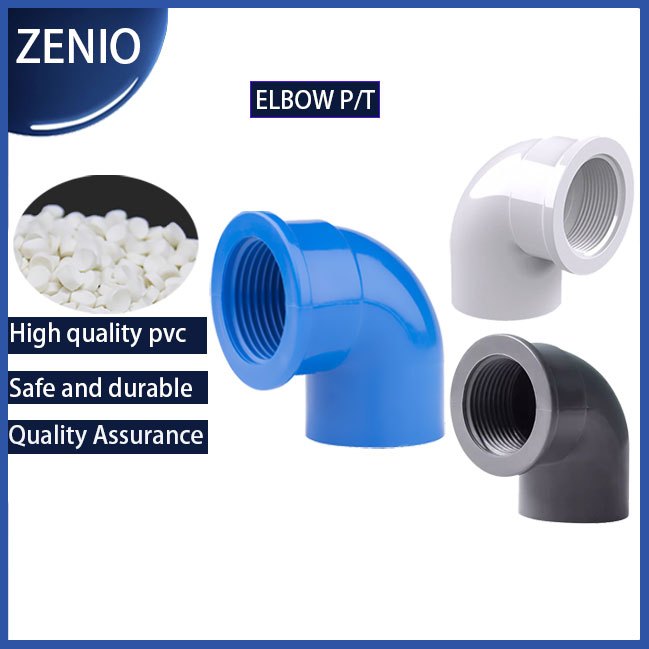 PVC 90 Degree Elbow P/T Female Elbow 2 Way PVC Plastic Pipe Connector ...