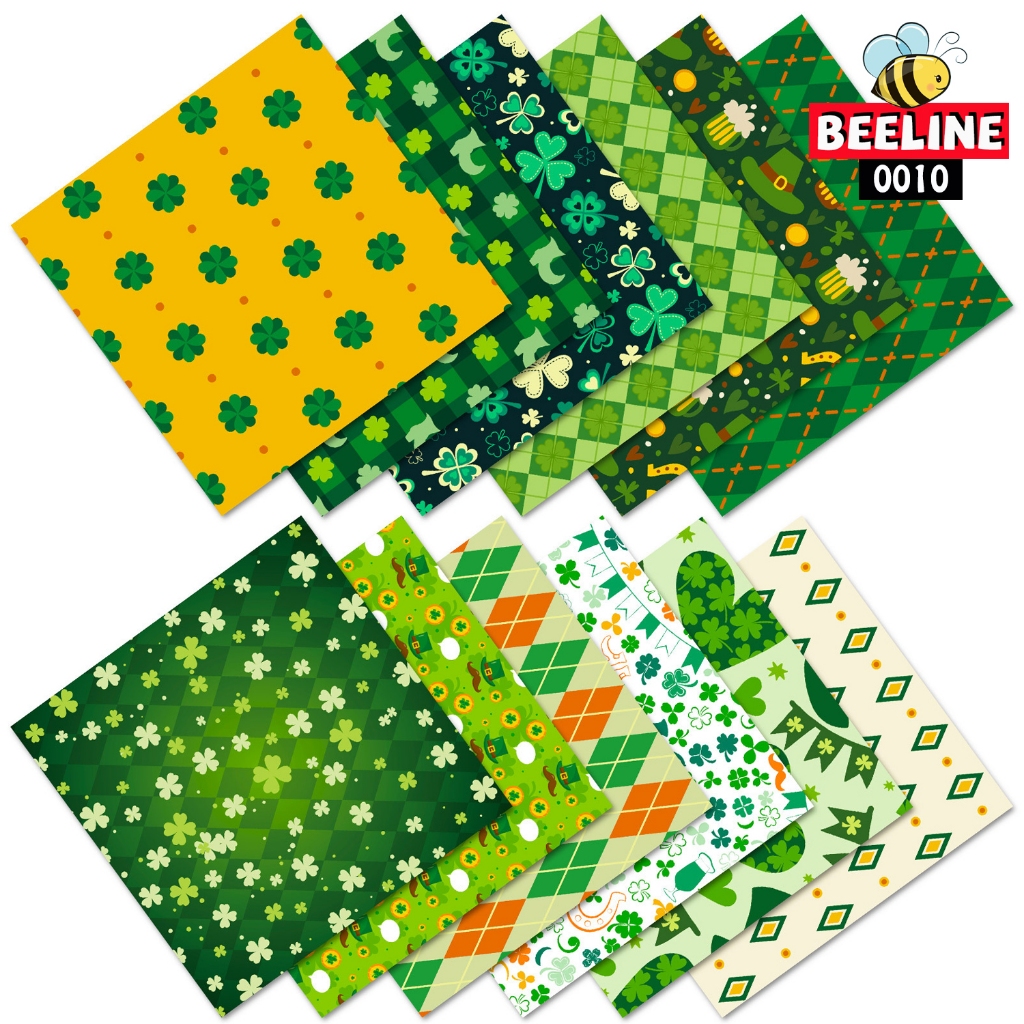 Beeline Clover Scrap Paper 15cm Origami Scrapbook paper Green Pattern ...