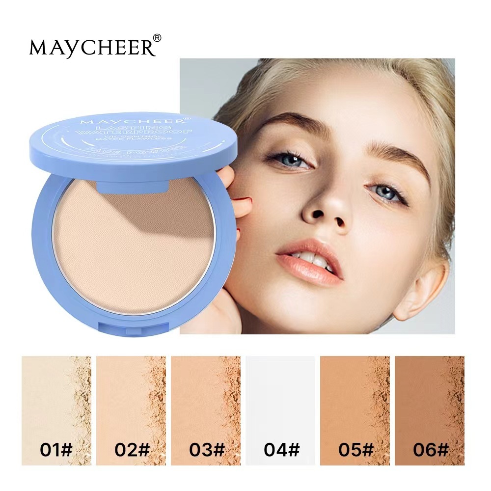 MAYCHEER Pressed Powder Oil Control Matte Silky Matte Soft Light ...