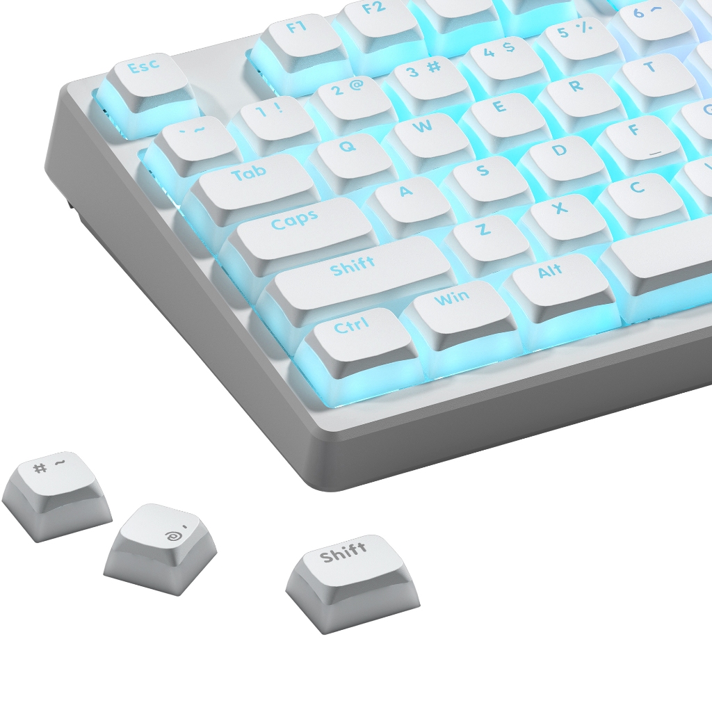 XVX Shine Through White Pudding Keycaps XDA Profile 117 keys | Shopee ...