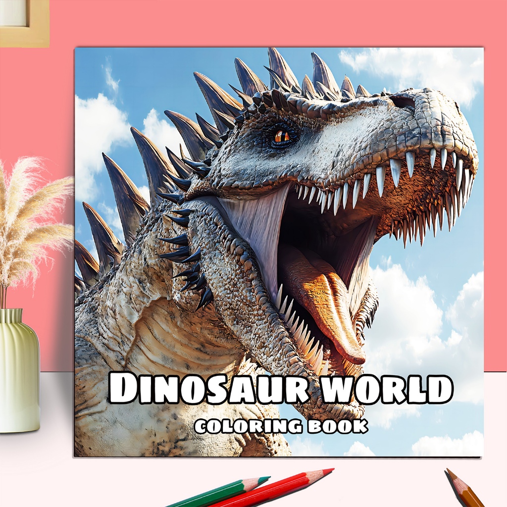 Dinosaur Colouring Book Explore a World of Imagination with Animated ...