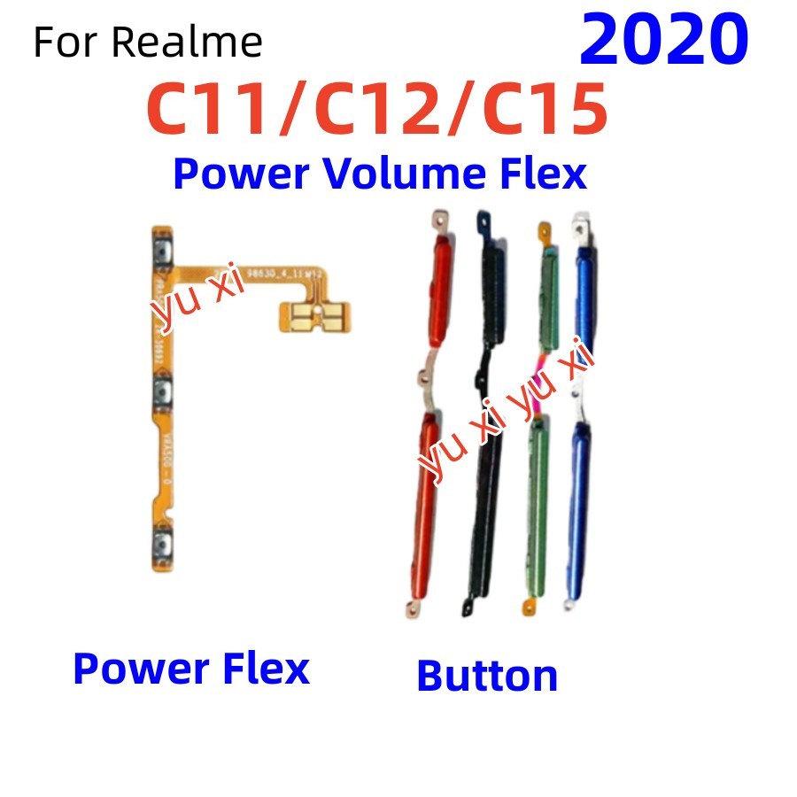 For OPPO Realme C11 2020 C12 C15 Power on / off Switch Button Side ...