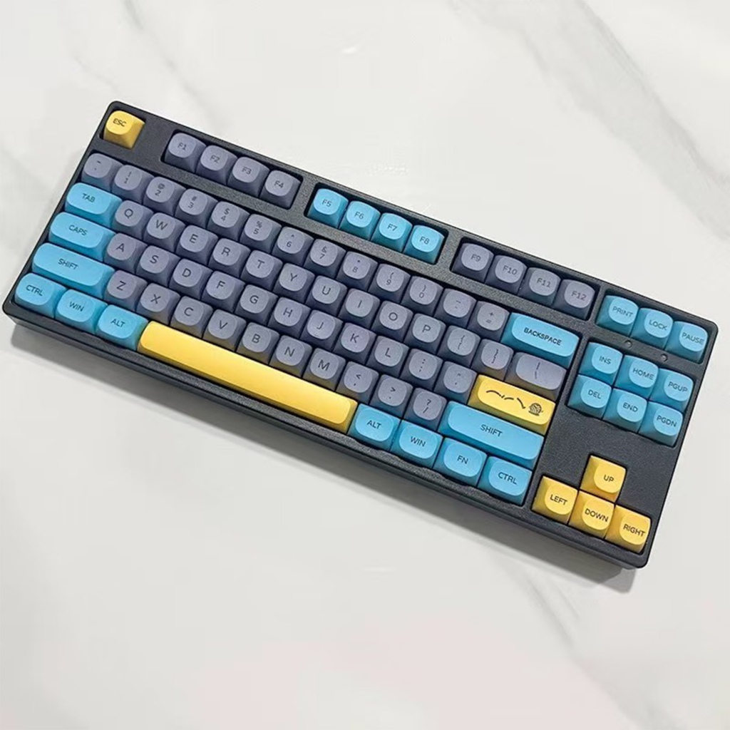 Cute Blue Cat Keycaps PBT, MA Profile, Sublimation, Mechanical Keyboard ...