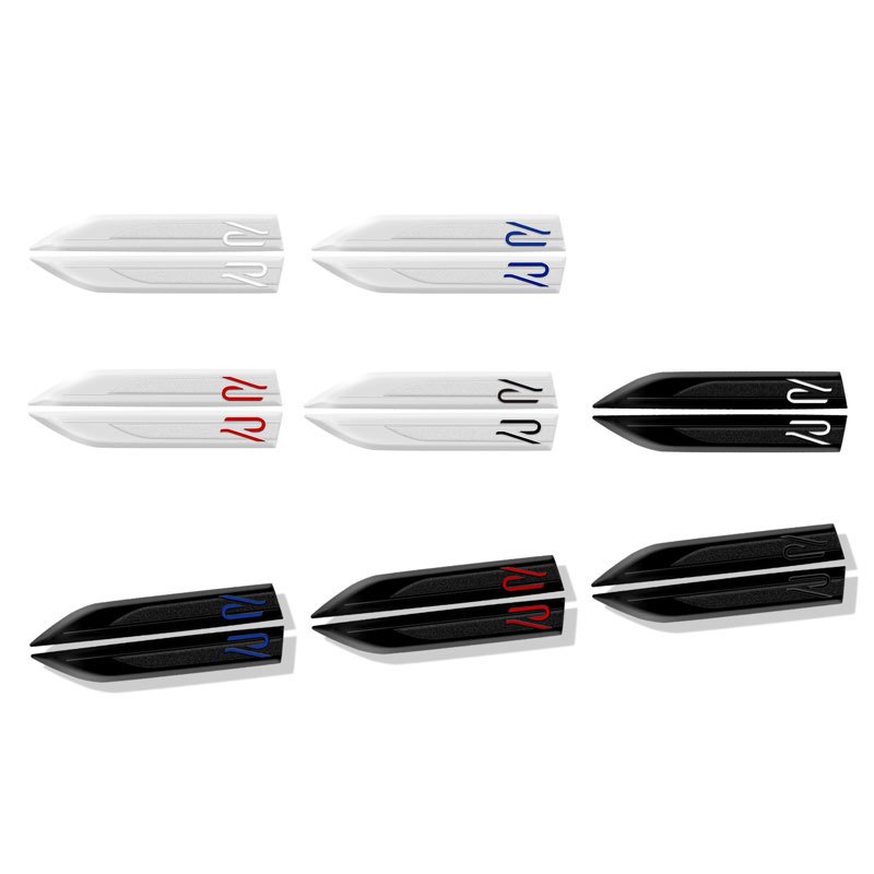 2Pcs 3D Car Badge R Logo Body Fender Side Wing Emblem Metal Sticker ...