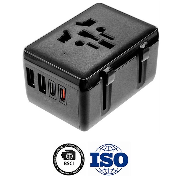 【Ship In 24h】 全球通用 PD20W Universal Adapter USB-A USB-C Multi-function ...