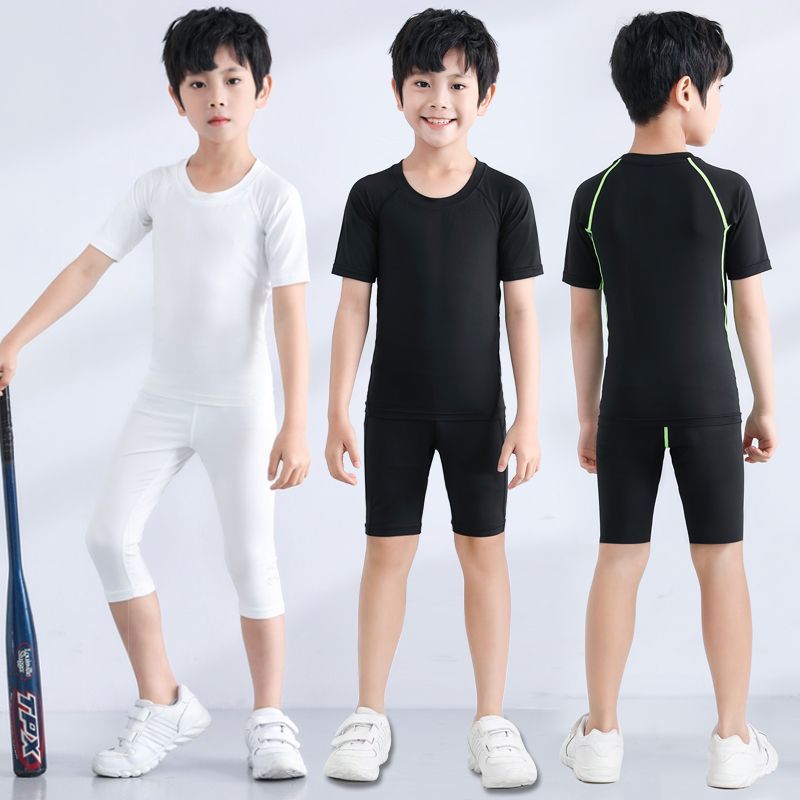 (25-60KG) Kids' Sports Fitness Tight Pants For Football Basketball ...