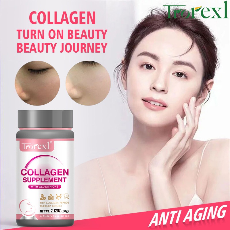 Collagen Glutathione Tablets Skin Elasticity Brightness Anti-aging ...