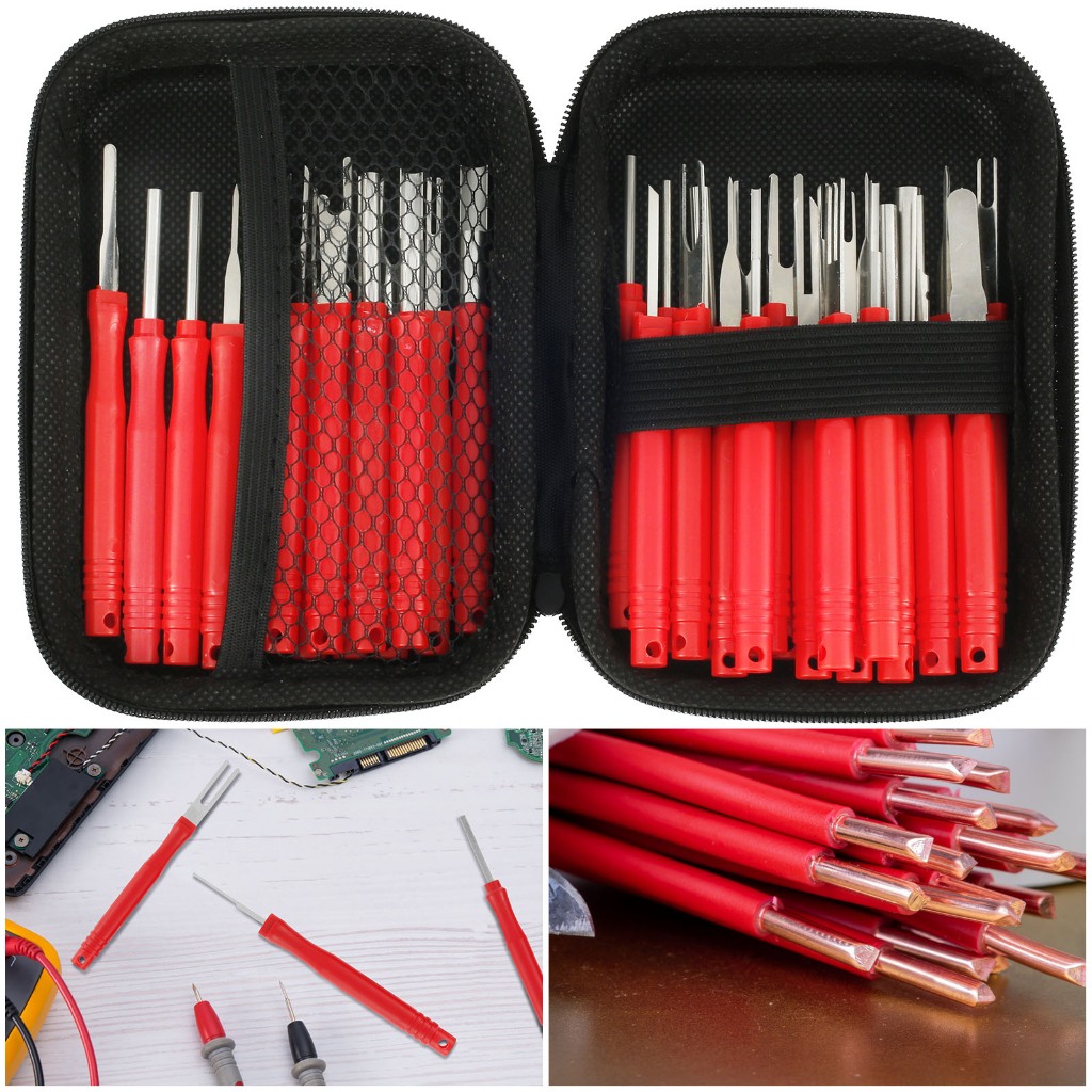 36Pcs Terminal Pin Removal Tool Kit Pin Extractor Tool Electrical Wire ...