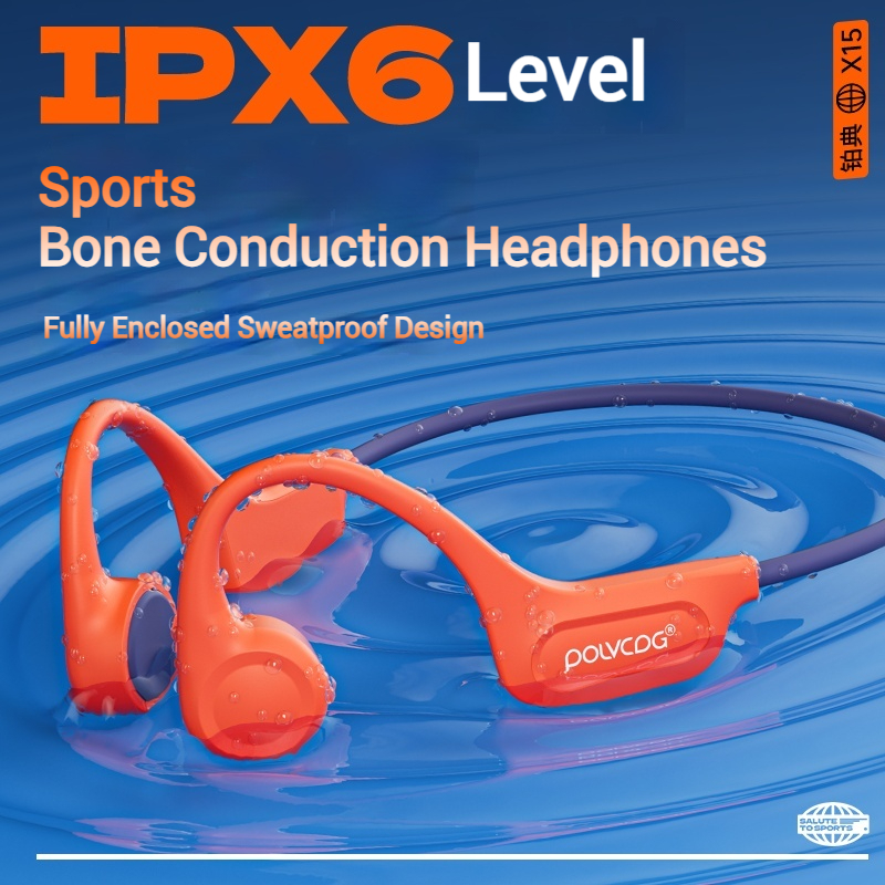 Polvcdg-X15 64G Bone Conduction Headset Not In-ear Wireless Earphone ...