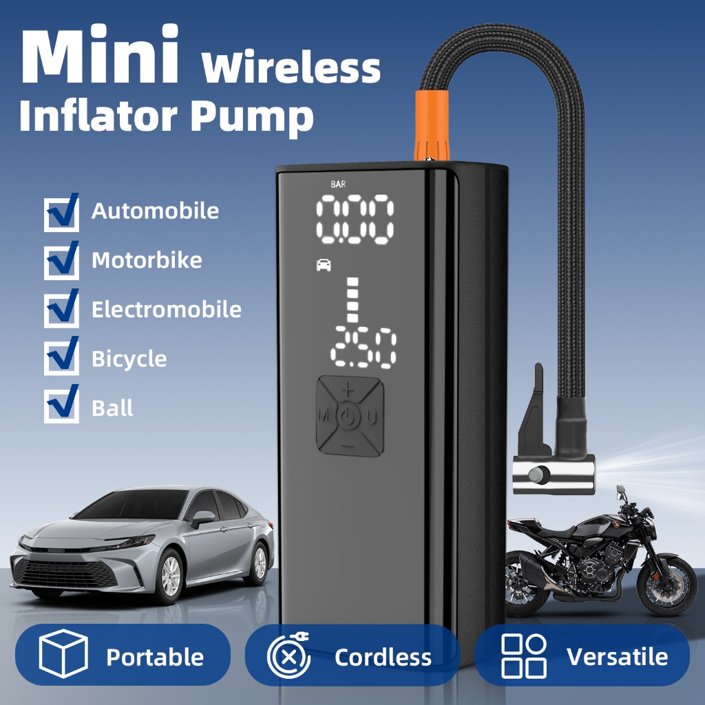 BETTDOW Pam Inflator Tayar Elektrik untuk Tayar Motosikal Basikal Boleh ...