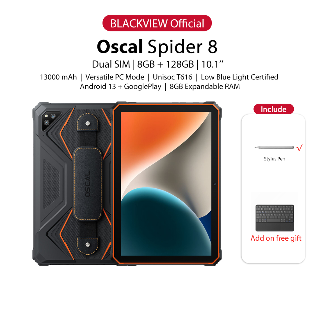 Blackview Oscal Spider 8 Rugged Tablet (10.1'' / 8GB + 128GB) | Shopee ...