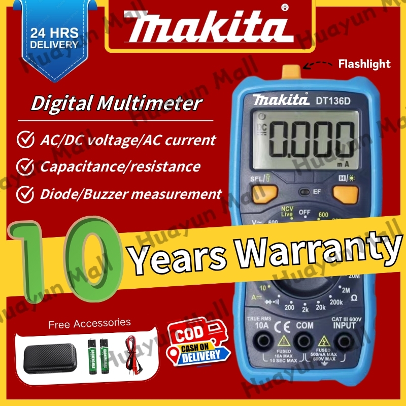 Original Makita 2000 Counts Digital Multimeter True RMS Multi ...
