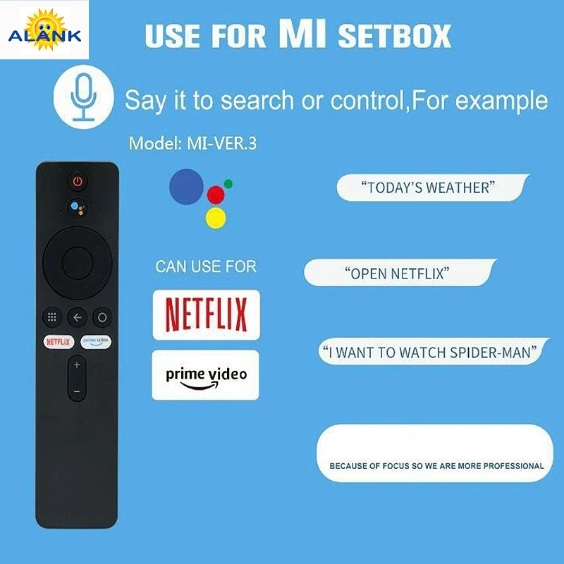 ALANK Replacement Remote for Xiaomi Mi TV Stick/Mi Box 4S 4K Bluetooth ...