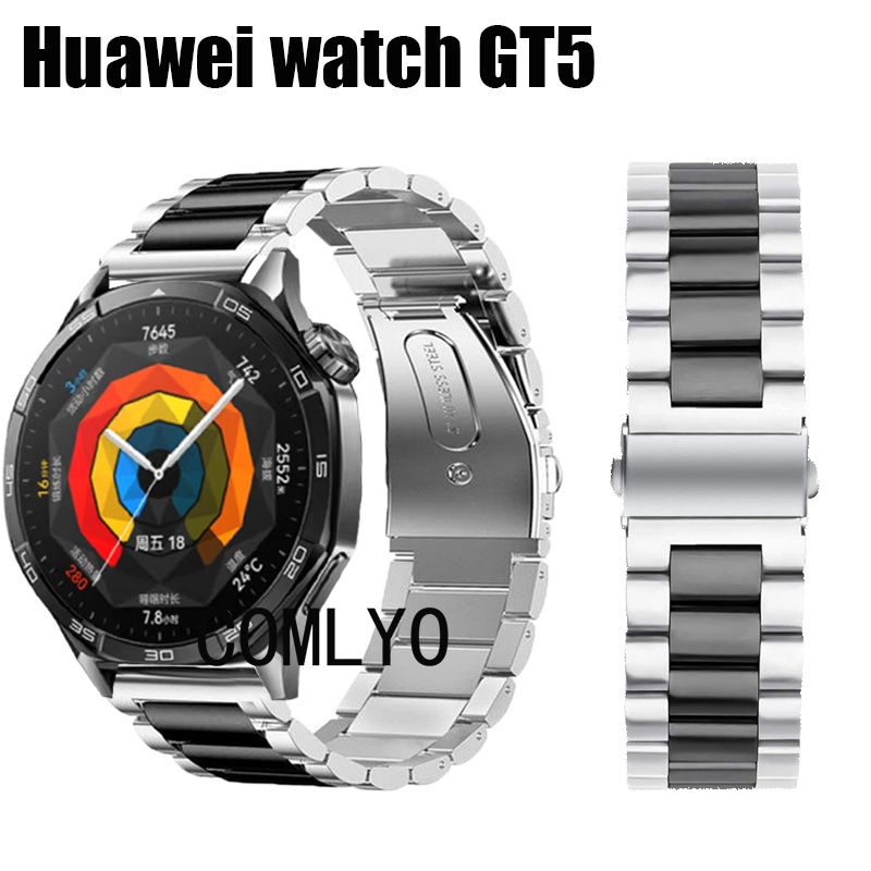 For Huawei watch GT5 46MM / GT 5 PRO Smart Watch Strap Stainless Steel ...