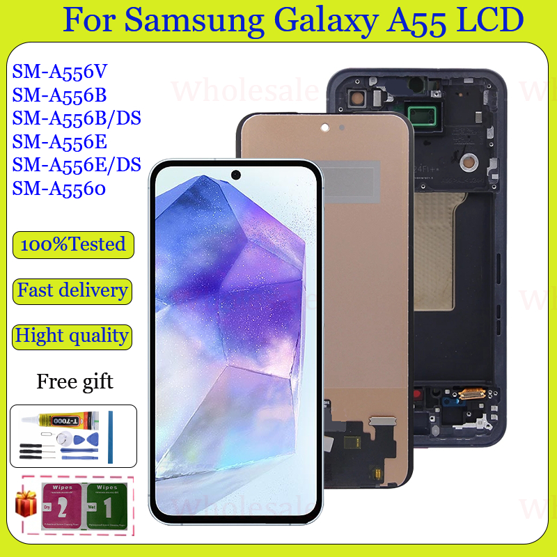Original AMOLED Samsung Galaxy A55 5G LCD Display Touch Screen With ...