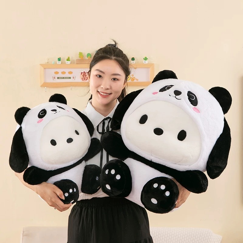 Cute cosplay panda Pachacco plushie doll Lovely doggy plush toy Fluffy ...