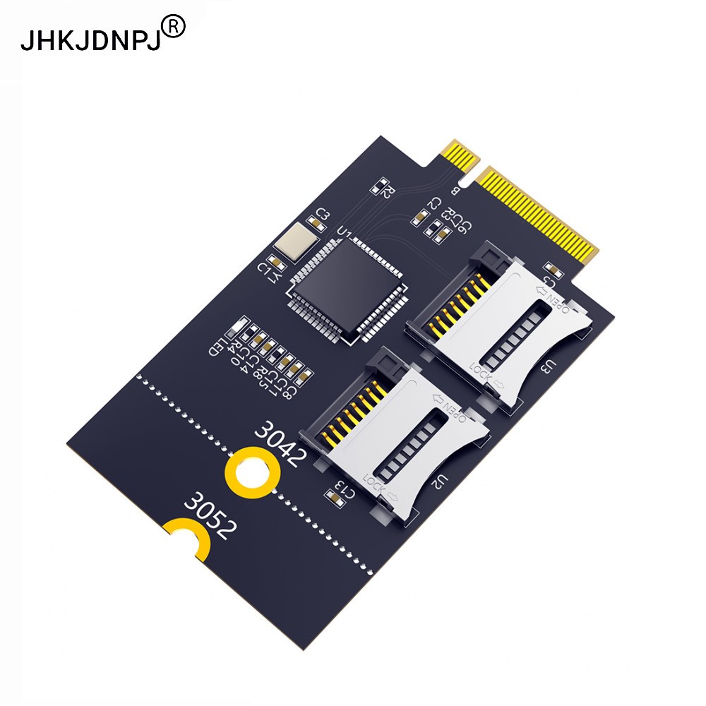 Dual Micro-SD Card, TF Card to NGFF M.2 Key B Adapter(Supports USB Bus ...
