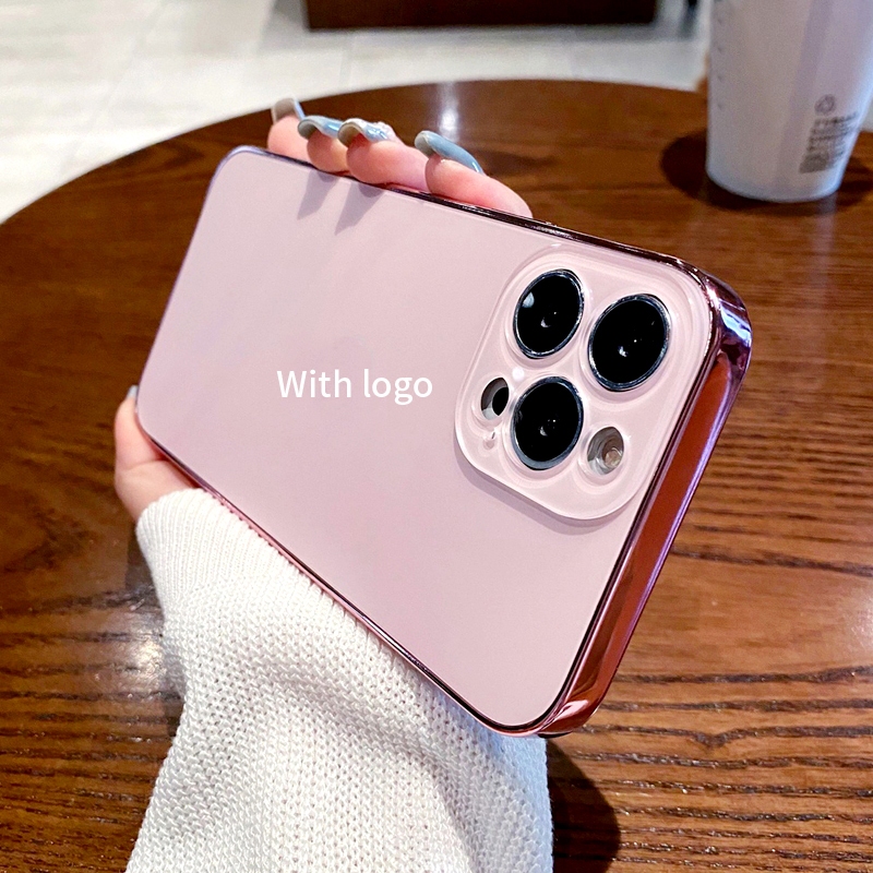 Electroplating Frosted Glass Mobile Casing Fall prevention Phone Case ...