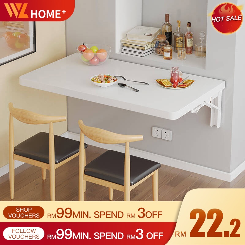 Dining Table Meja Lipat Meja Makan Kitchen Shelf Floating Table With ...