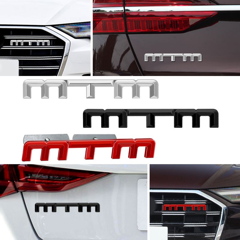 Car Styling 3D Metal MTM Logo Front Grill Emblem Rear Trunk Badge ...