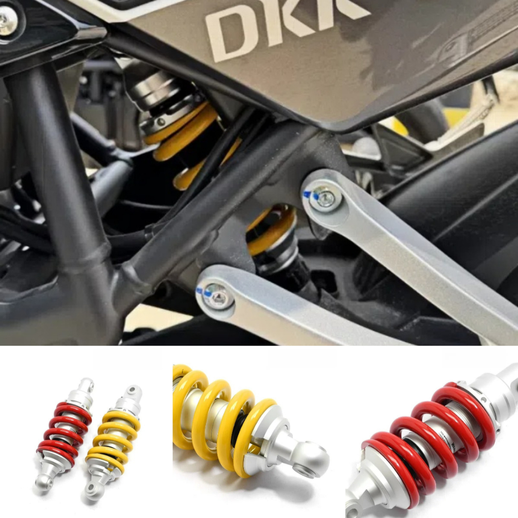 Universal Motorcycle 205MM Adjustable Rear Shock Absorber Oil-Pressure ...