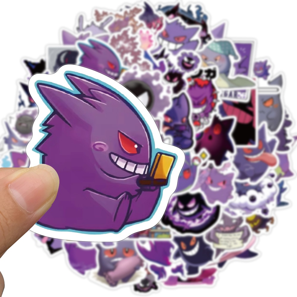 [Large Sticker]50PCS Cute Pokemon Gengar Cartoon Stickers Decals DIY ...