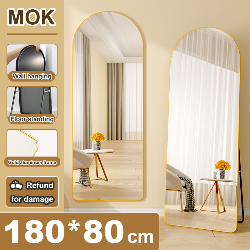 MOK Body Mirror 150-180CM Mirror With Stand Floor-To-Ceiling Wall ...