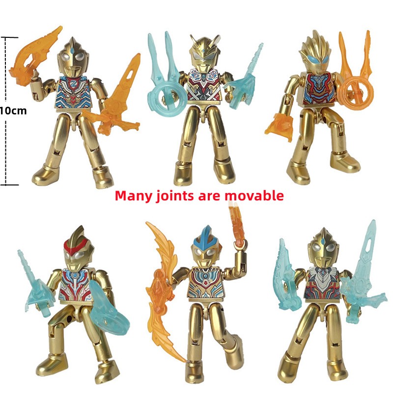 Cosmic heroes Ultraman 10cm Joints are Movable Electroplated Gold ...