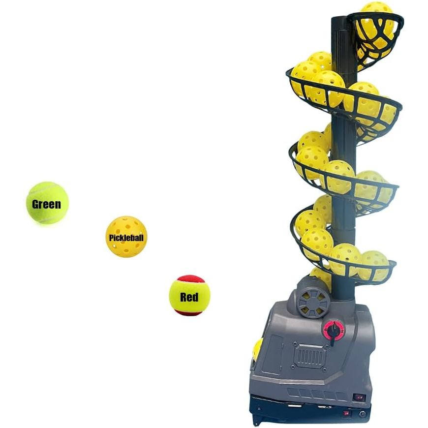 Pickleball Machine Tennis Ball Machine Adjustable&Portable Pickleball ...