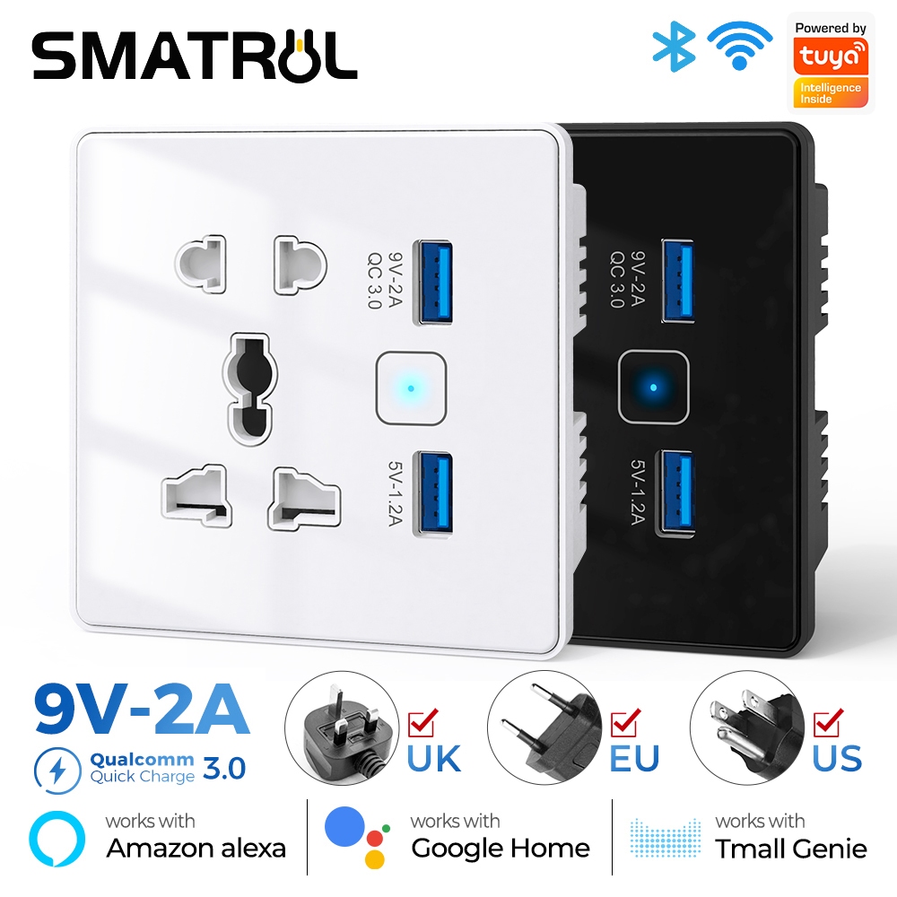 SMATRUL Tuya Smart Home Wifi Wall Touch Switch Universal Socket USB ... SMATRUL Tuya Smart Home Wifi Wall Touch Switch Universal Socket USB ...