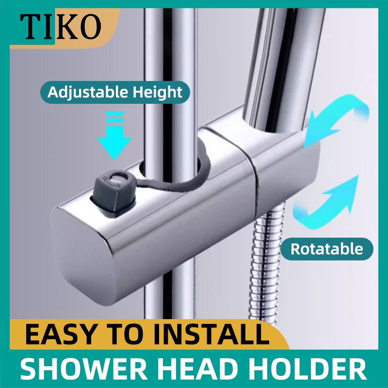 Bathroom Shower Stand Rail Adjustable Shower Head Stand Handheld Shower ...