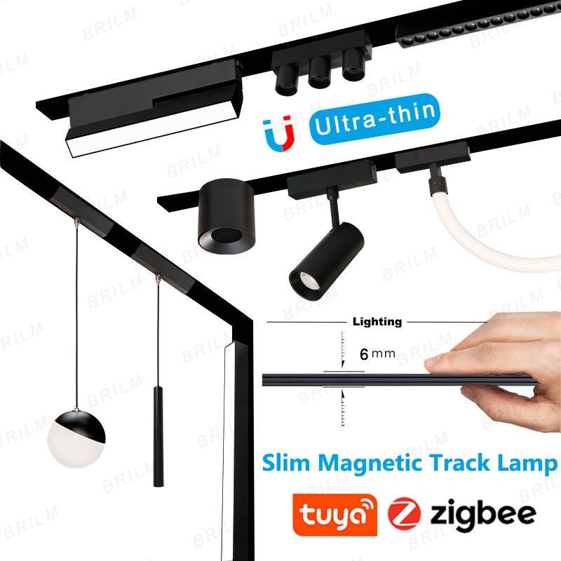 Ultra-thin Smart Magnetic Track Light Surface Aluminium Rail LED Spot ...