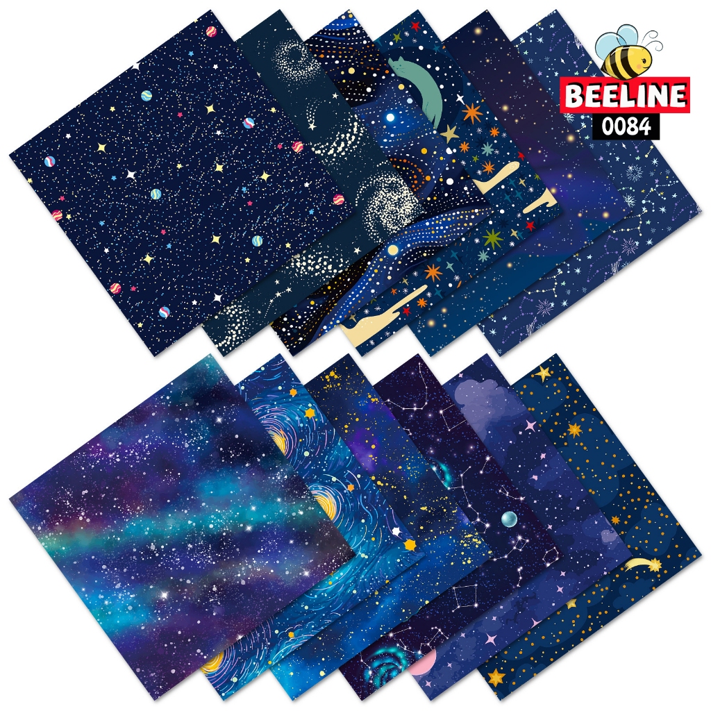 Beeline Starry Sky Scrap Paper 15cm Origami Scrapbook paper Universe ...