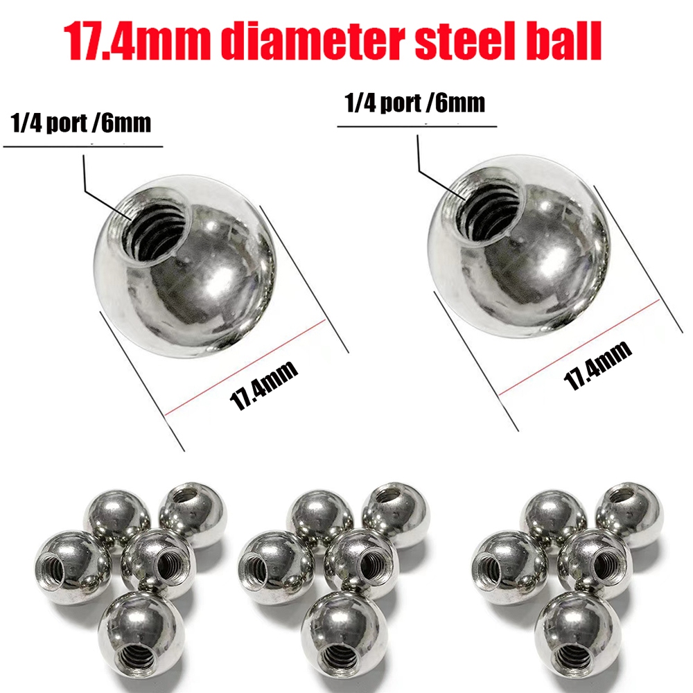 1/4 interface/6mm threaded steel ball 17.4MM ball head cell phone clip ...