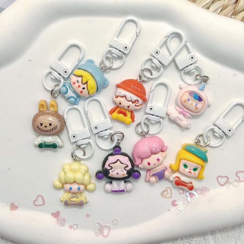 Labubu cute cartoon keychain pendant student backpack pendant best ...
