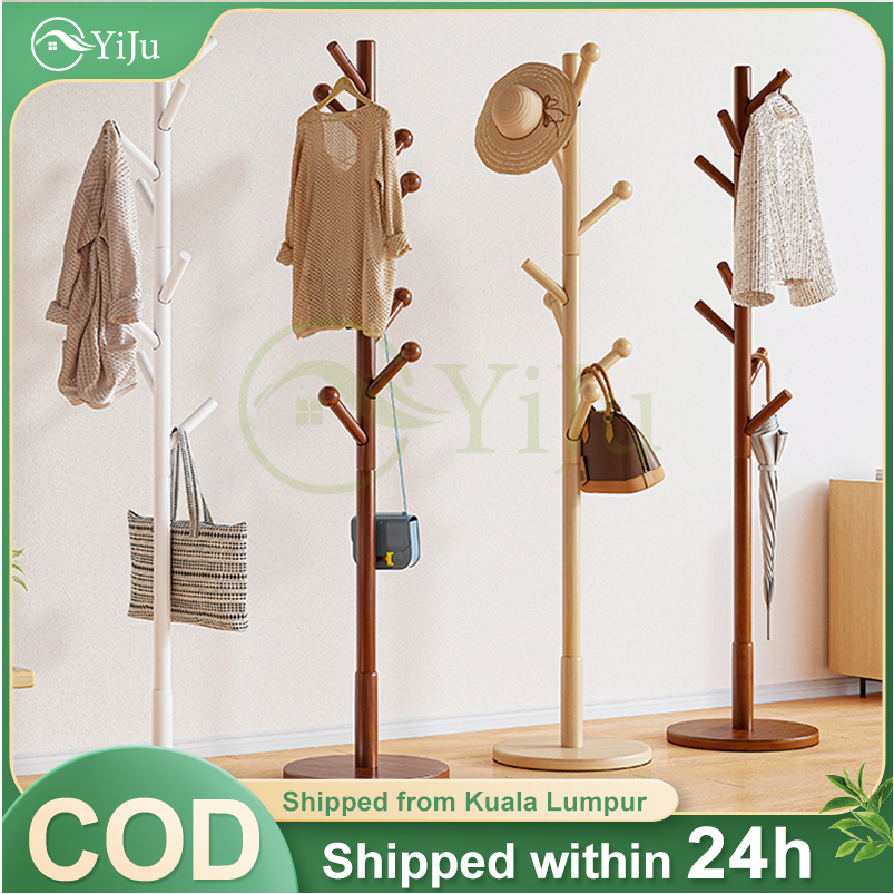 【𝟐-𝟑 𝐝𝐚𝐲𝐬 𝐝𝐞𝐥𝐢𝐯𝐞𝐫𝐲】YJ Coat Rack Rak baju Penyangkut Baju Solid wood ...