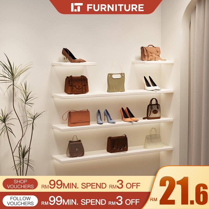 Shoes Rack Bag Rack Wall Shelf Wall Shoe Rack Book Rack Shelf Floating ...