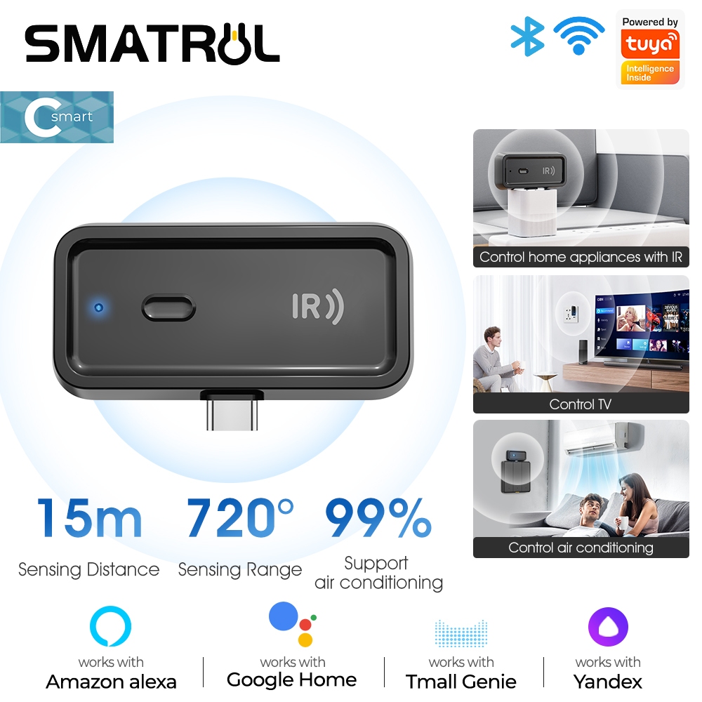SMATRUL Tuya Smart IR Remote Control Universal WiFi Infrared Remote ...