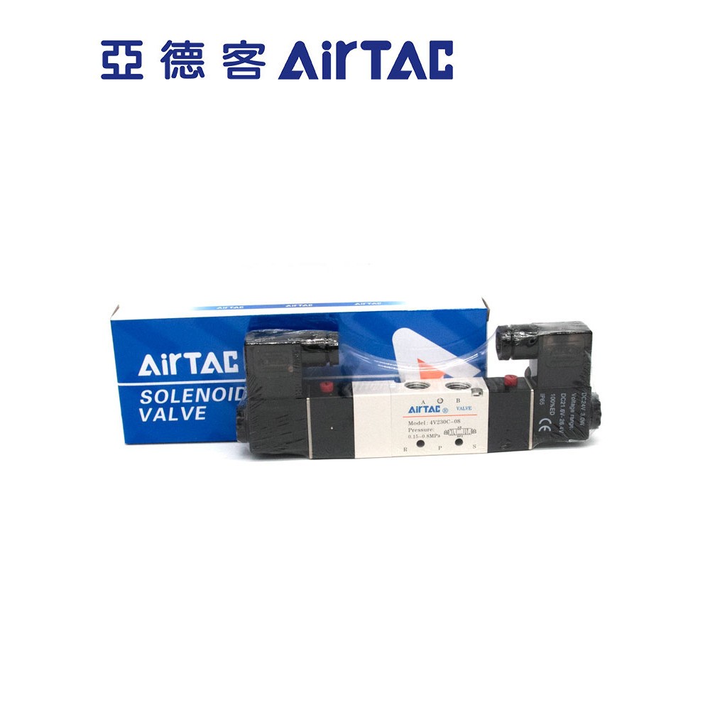 Airtac 3-bit 5-way Solenoid Valve 4V230C-08 4V330C-10 4V430C-15 220V ...