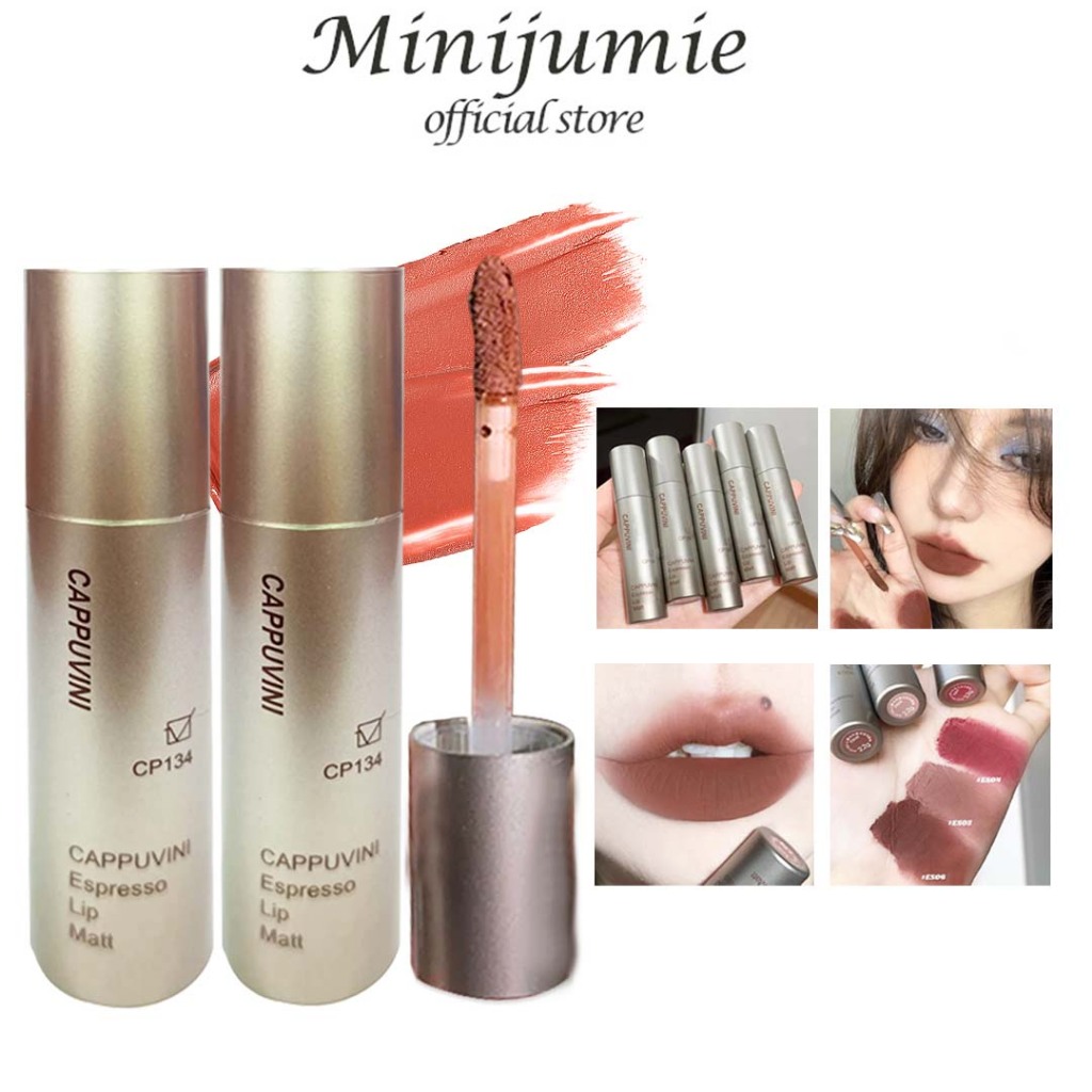 CAPPUVINI Long-lasting Velvet Matte Lip Color Espresso Lip Glaze Soft ...