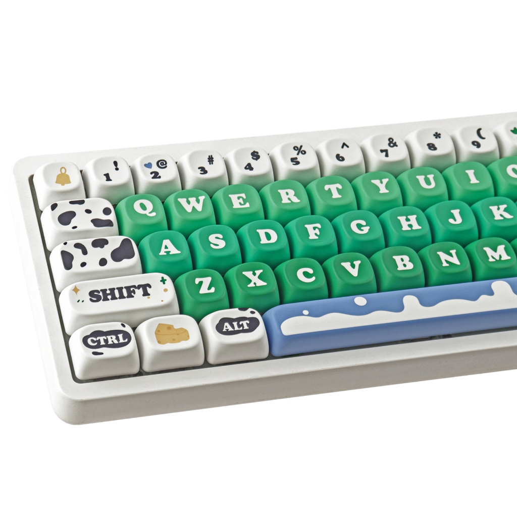 Cow Pasture keycaps 126 Keys keycaps MOA Profile DYE-SUB Personalized ...