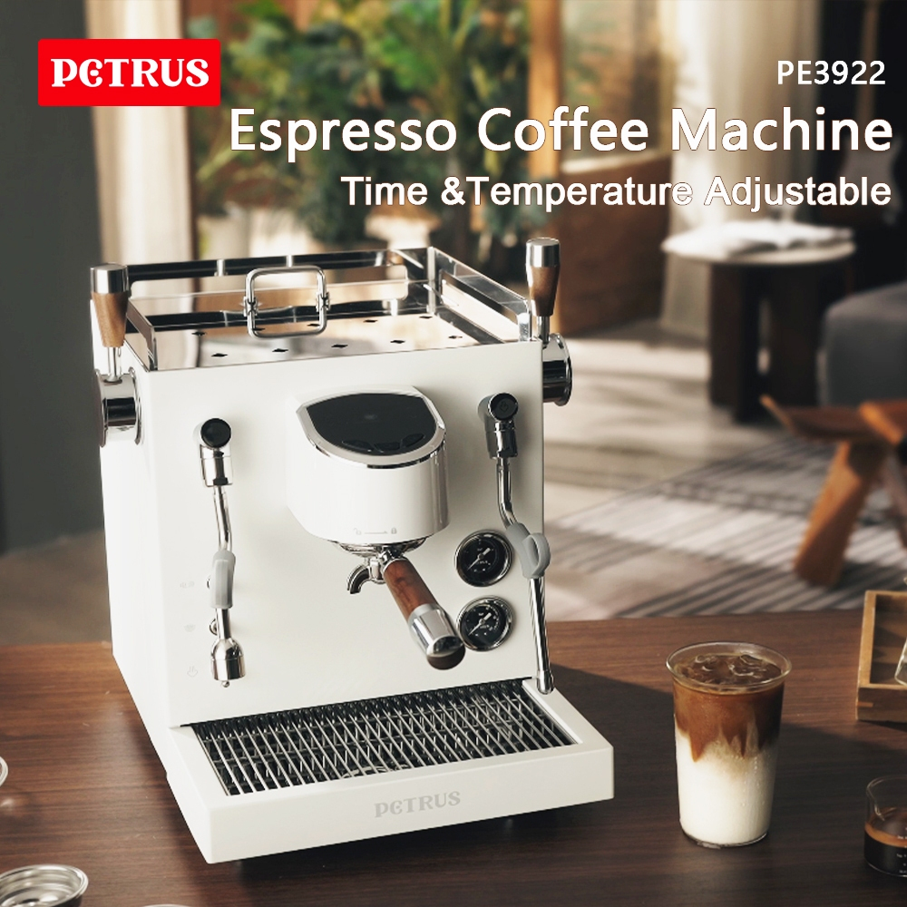 Petrus Espresso Coffee Machine Time &Temperature Adjustable 3-hole ...