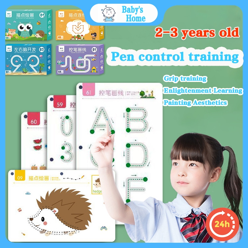 136 Pages Magic Tracing Book for Kids Pre-school Writing Books Reusable ...