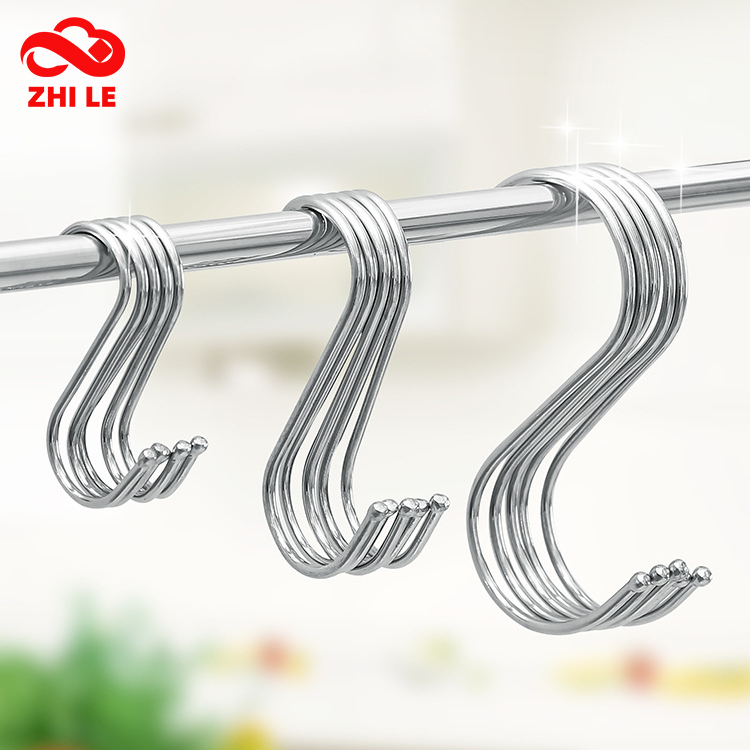 S shaped Stainless Steel 304 Metal clothes hanging Hook heavy duty ...