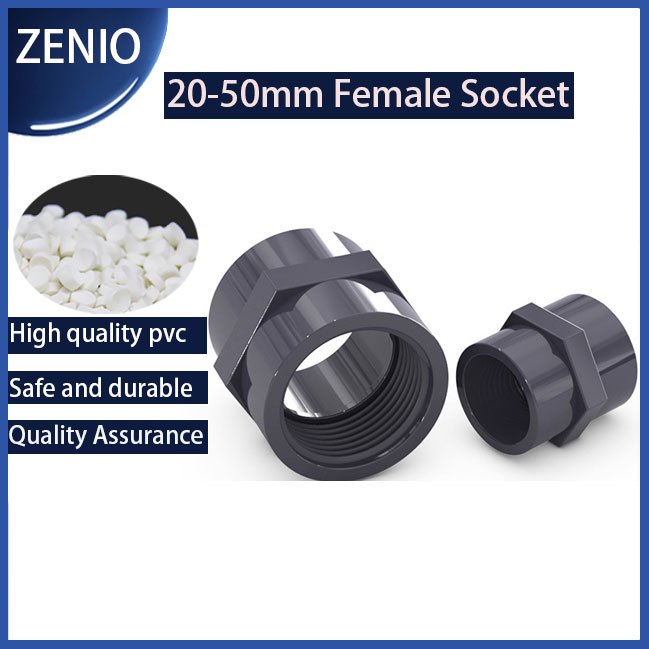 PVC Female Socket Internal water pipe with threaded adapter | Shopee ...