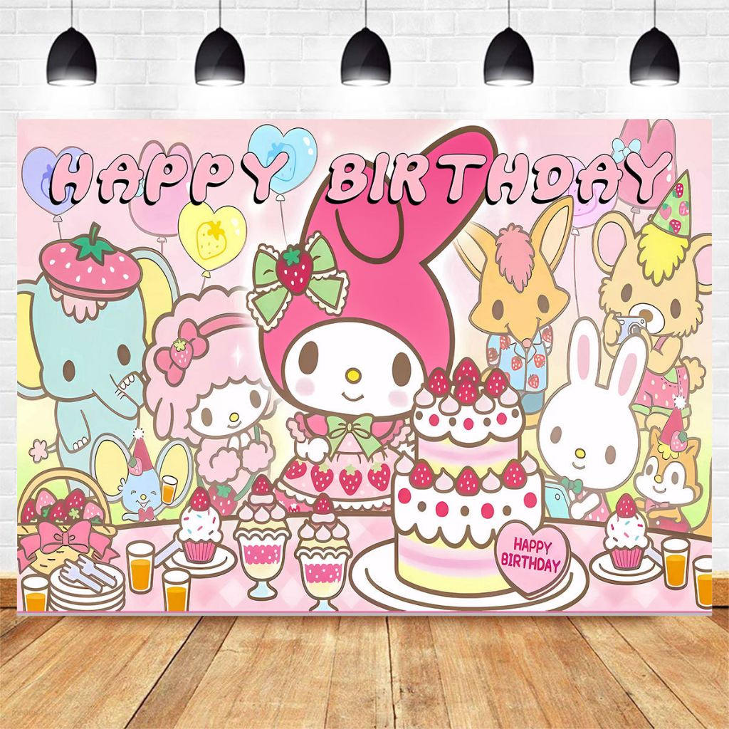 150*100cm Melody Theme Party Backdrop Cloth Cartoon Photography ...