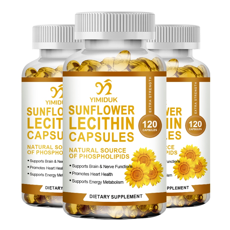 Sunflower Lecithin Capsules Health Product Promote Cardiovascular ...