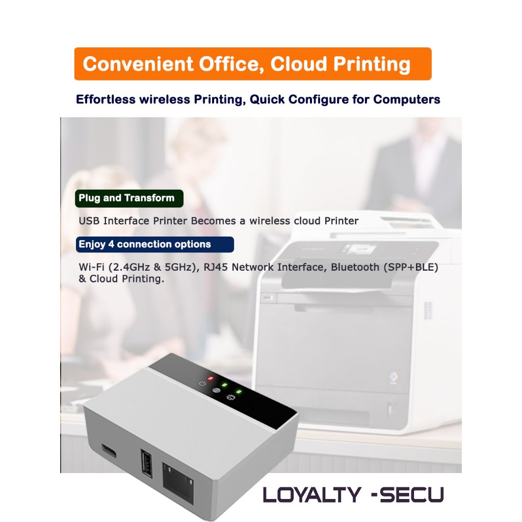 WiFi Cloud BLE Print Server for USB Printer | Remote Cloud Printing ...