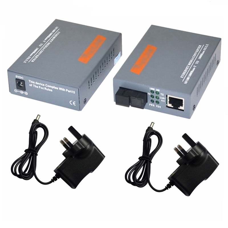 Gigabit Fiber Optical Media Converter HTB-GS-03 20KM A&B 1000Mbps Single Mode Single Fiber SC ...